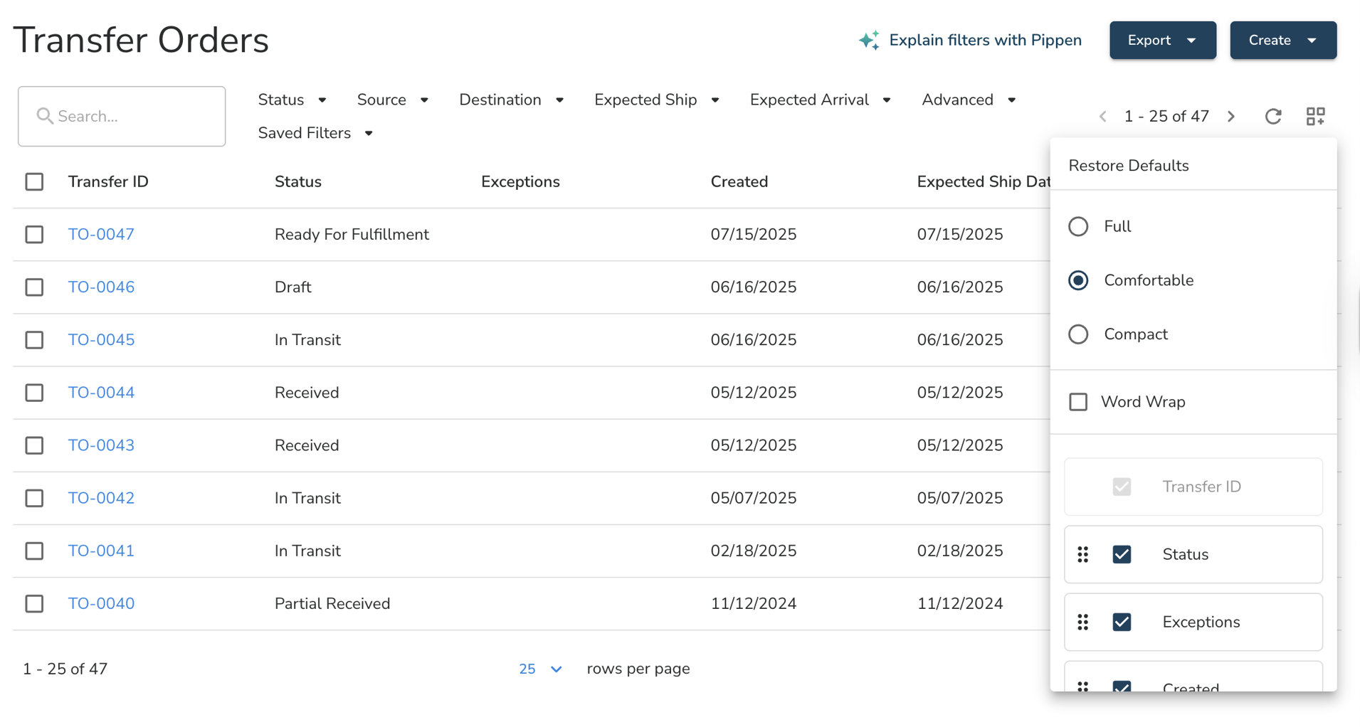 Transfer Orders – Pipe17 Help Center